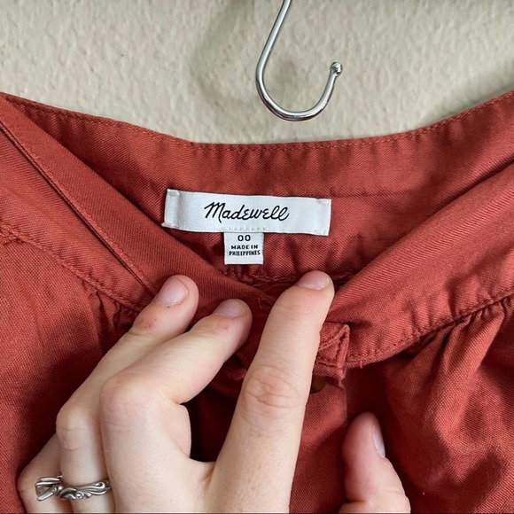 Madewell | Skirts | Madewell Palisade Buttonfront Midi Skirt In Rust ...